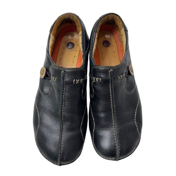 Clarks | Shoes | Clarks Unstructured Womens Loafers Black Round Toe ...